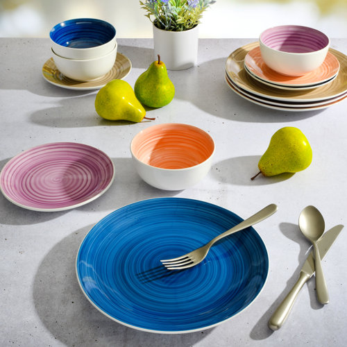 Gibson Home Color Vibes 12-piece Assorted Dinnerware Set & Reviews | Wayfair